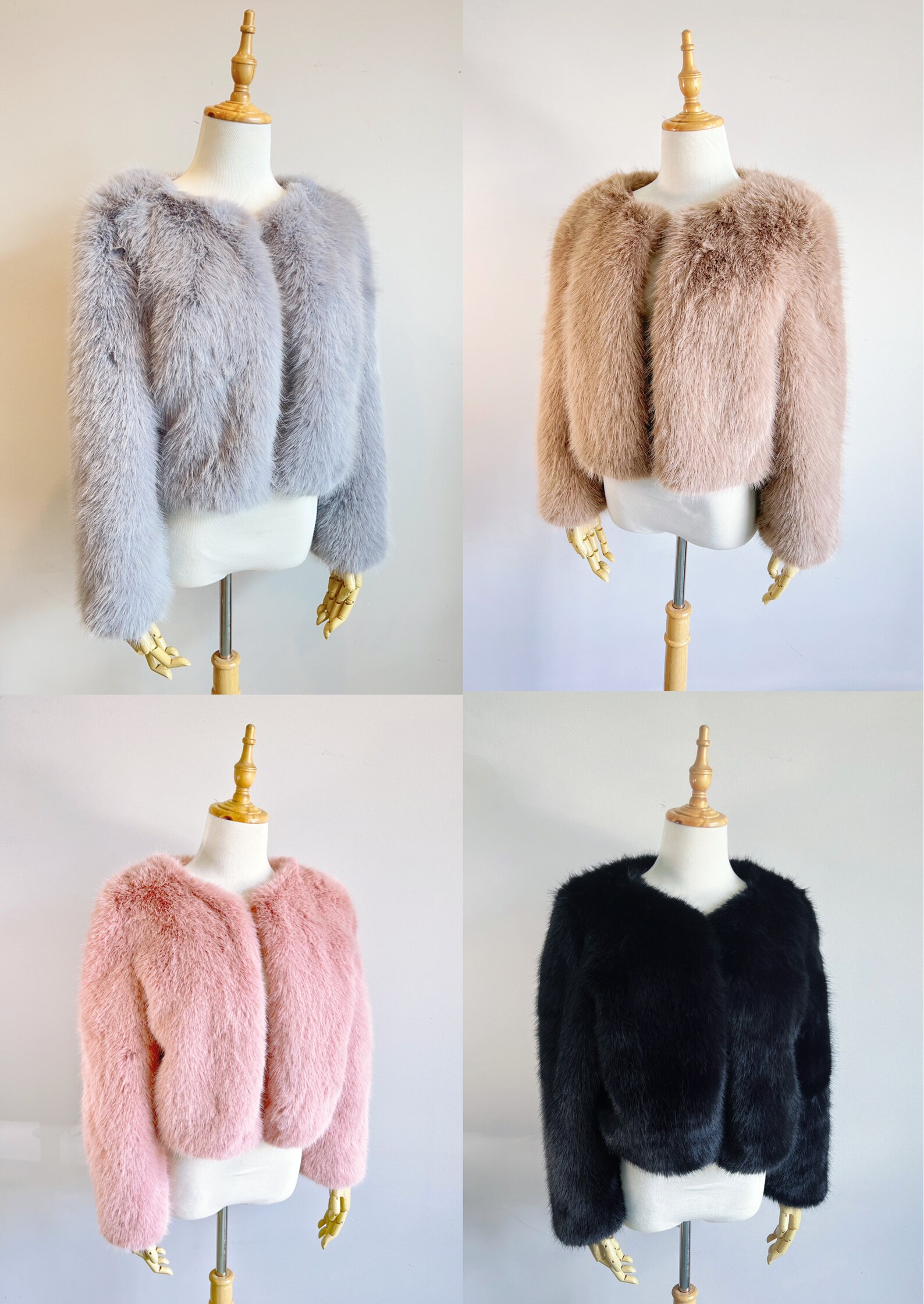 Beige Faux Fur Coat, Brown Fur Jacket, Bridal Fur Coat, Faux Fur Bolero ...