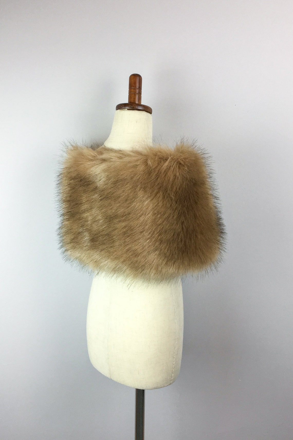 Honey Brown Flower Girl Faux Fur Wrap Shawl kid Lbrw03 | Etsy