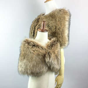 Brown Faux Fur Bridal Wrap, Wedding Fur Shrug, Bridal Fur stole fur ...