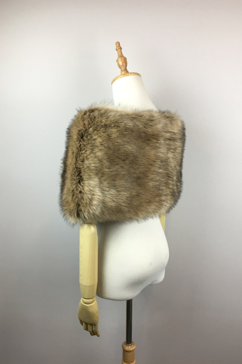 Brown Faux Fur Bridal Wrap Wedding Fur Shrug Brown Fur Wrap - Etsy