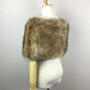 Brown Faux Fur Bridal Wrap, Wedding Fur Shrug, Brown Fur Wrap, Bridal ...