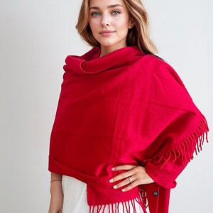 Red Bridal Wedding Shawl / Bridal Wrap / Wool Shawl / Wrap / Large ...