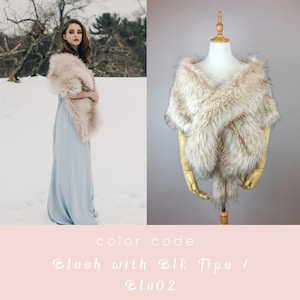 Blush Nude Winter Wedding Bridal Faux Fur Bridal Wrap / Shrug / Stole ...