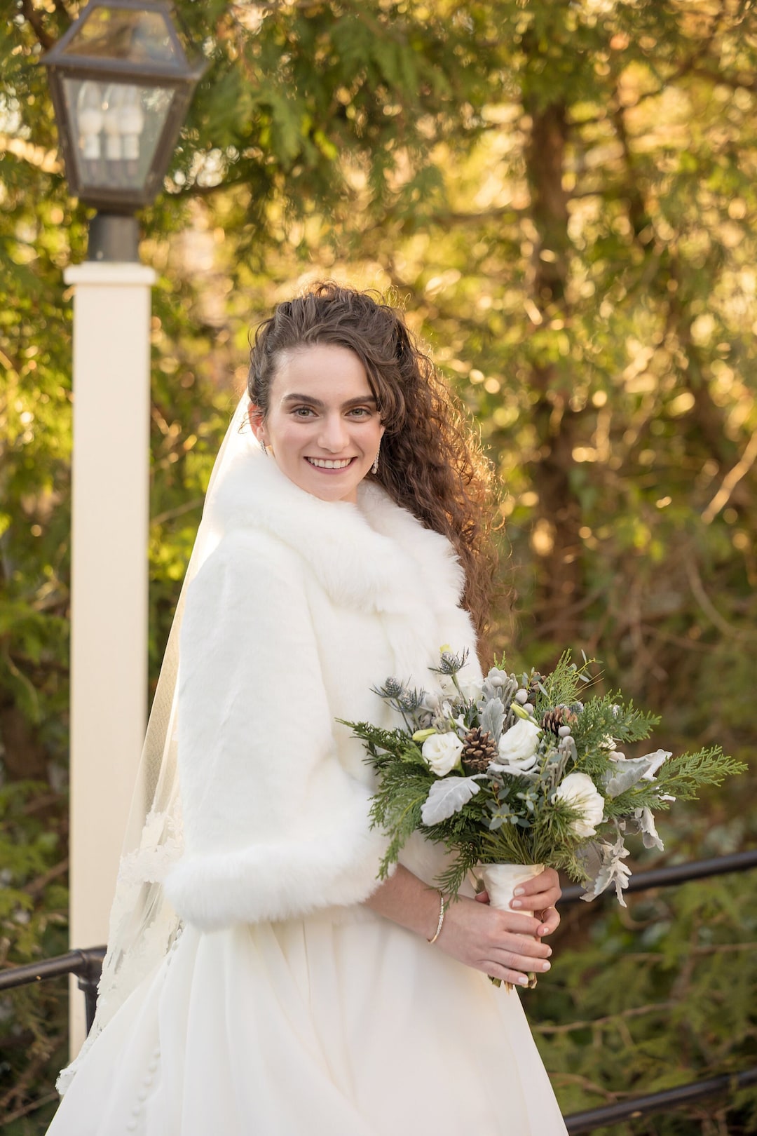 Ivory Faux Fur Coat, Ivory Fur Jacket, Bridal Fur Coat, Faux ...