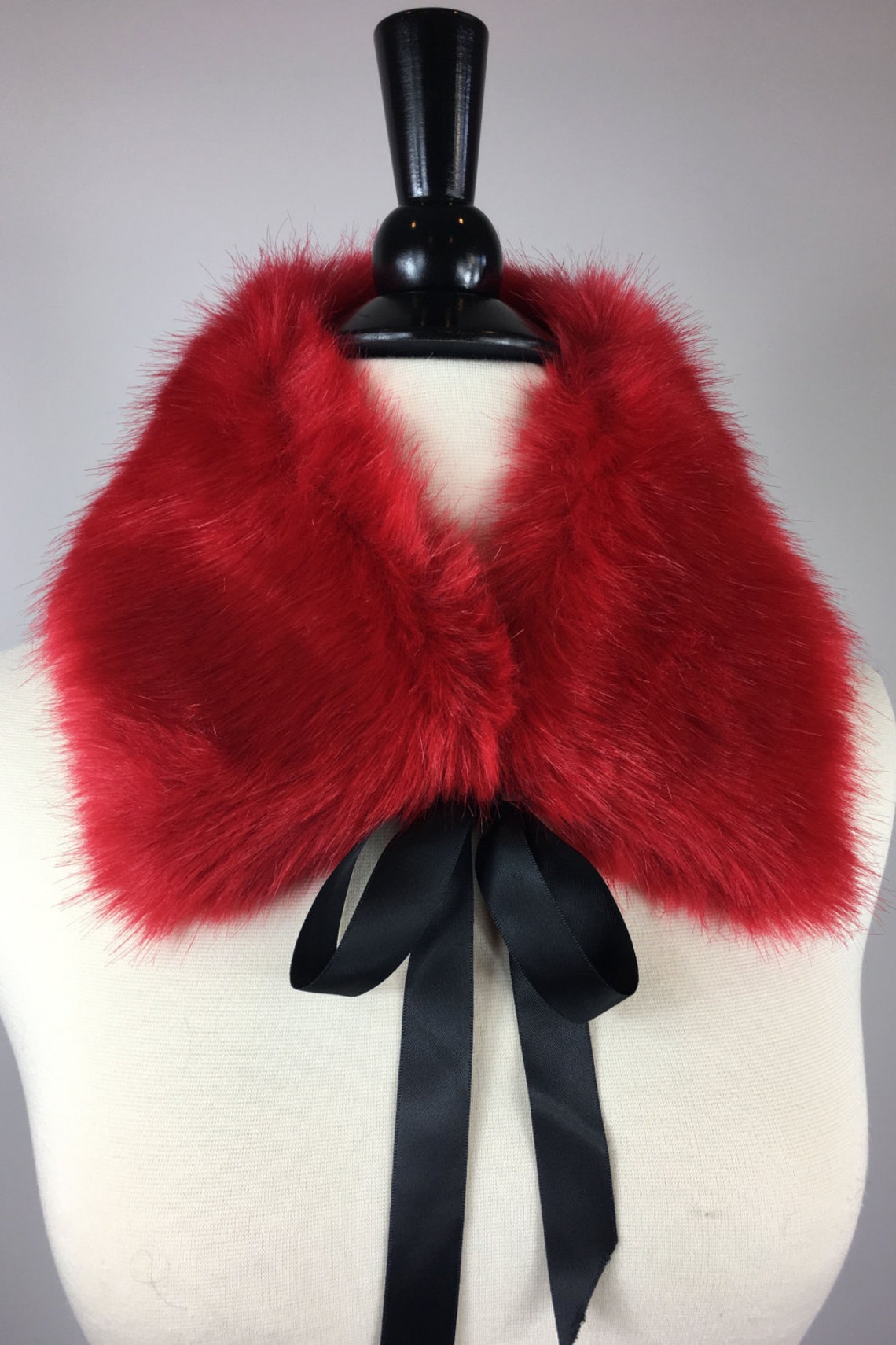 Pink fur collar faux fur collar removable fur collar white | Etsy