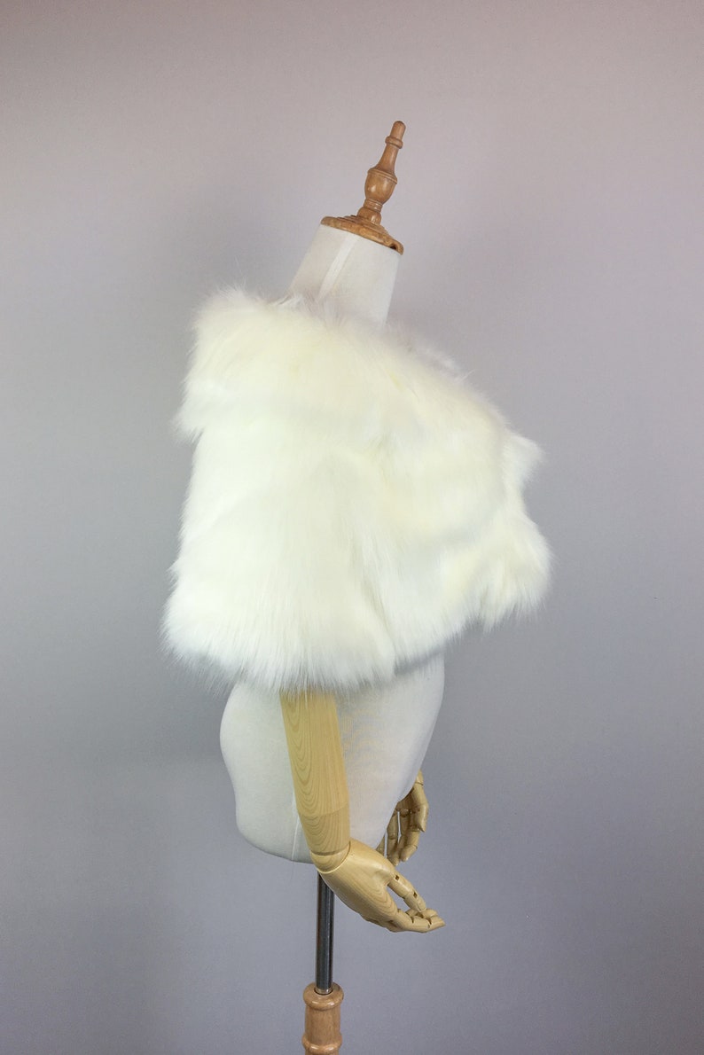 Ivory Faux Fur Bridal Wrap Wedding Fur Shrug Ivory Fur Wrap - Etsy