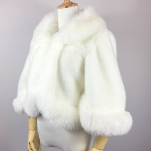 Ivory Faux Fur Coat, Ivory Fur Jacket, Bridal Fur Coat, Faux Fur stole ...