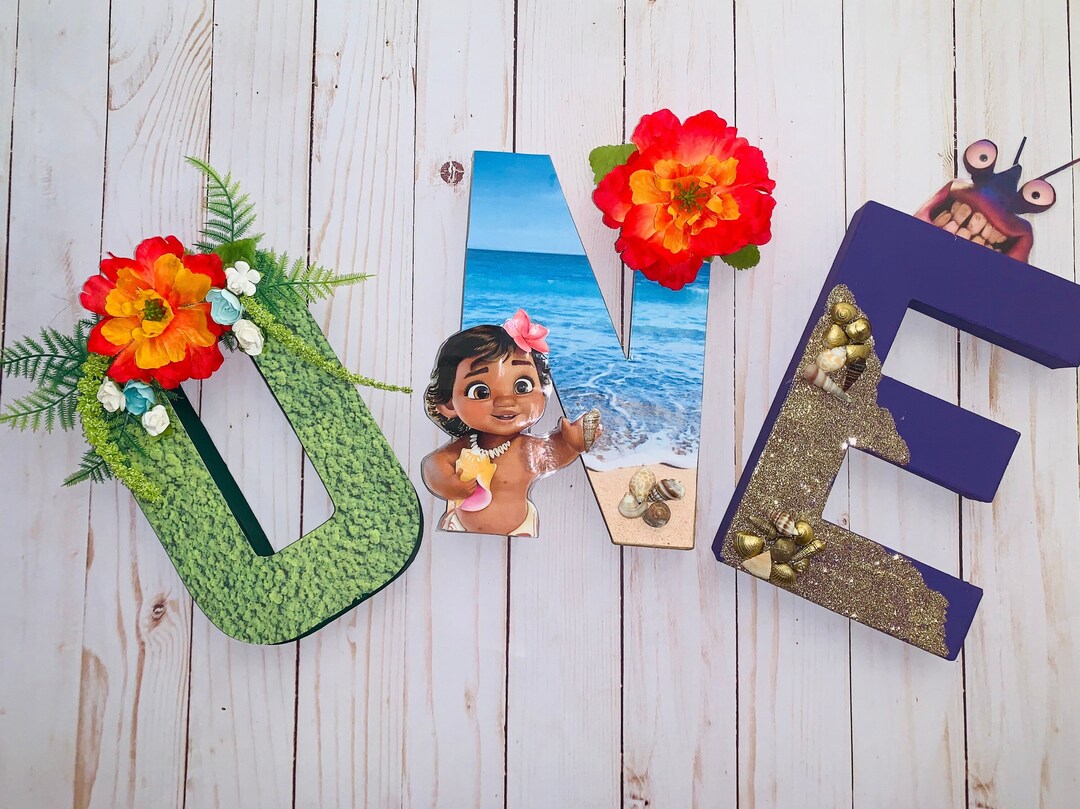 Moana Themed Lettering. - Etsy