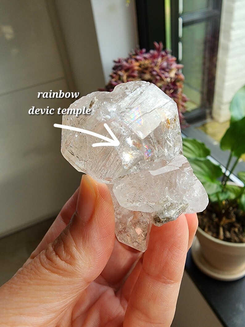 Fenster Quartz Cluster With Devic Temple, Double Terminated and Rainbow ...