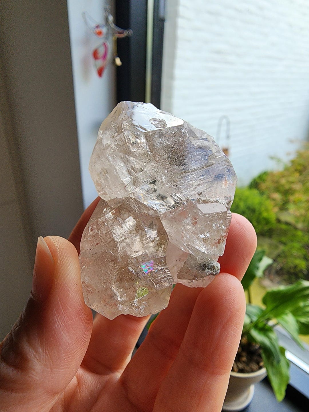 Fenster Quartz Cluster With Devic Temple, Double Terminated and Rainbow ...