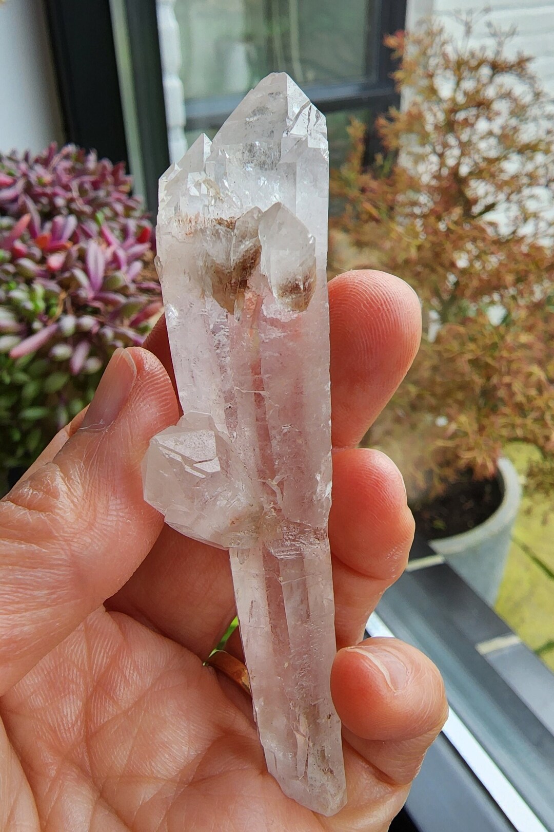 Double Terminated Cathedral Laser Quartz Crystal: Self-healed Curved ...