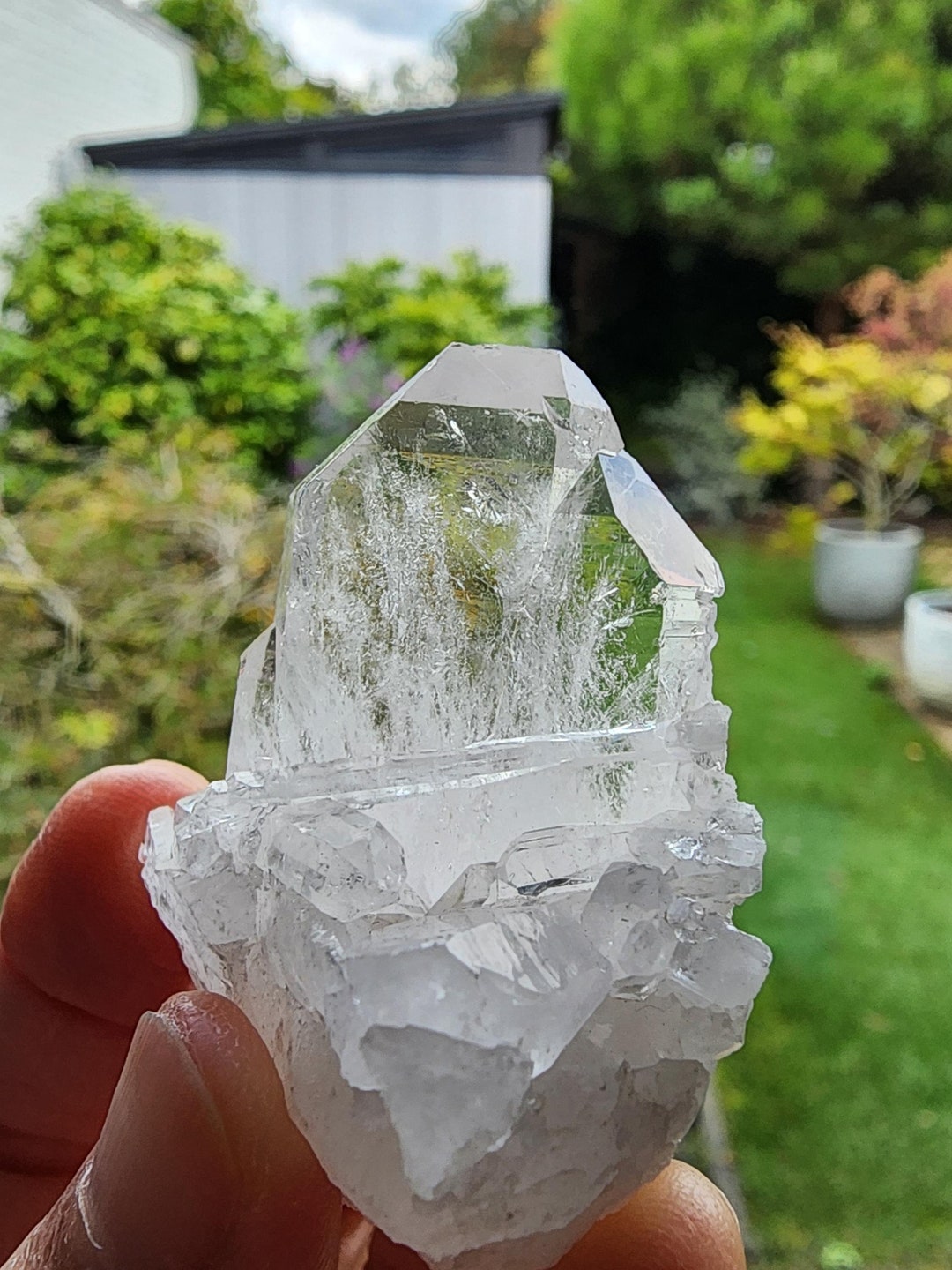 Tabular Cathedral Quartz Crystal on Matrix With a Bridge / Penetrator ...