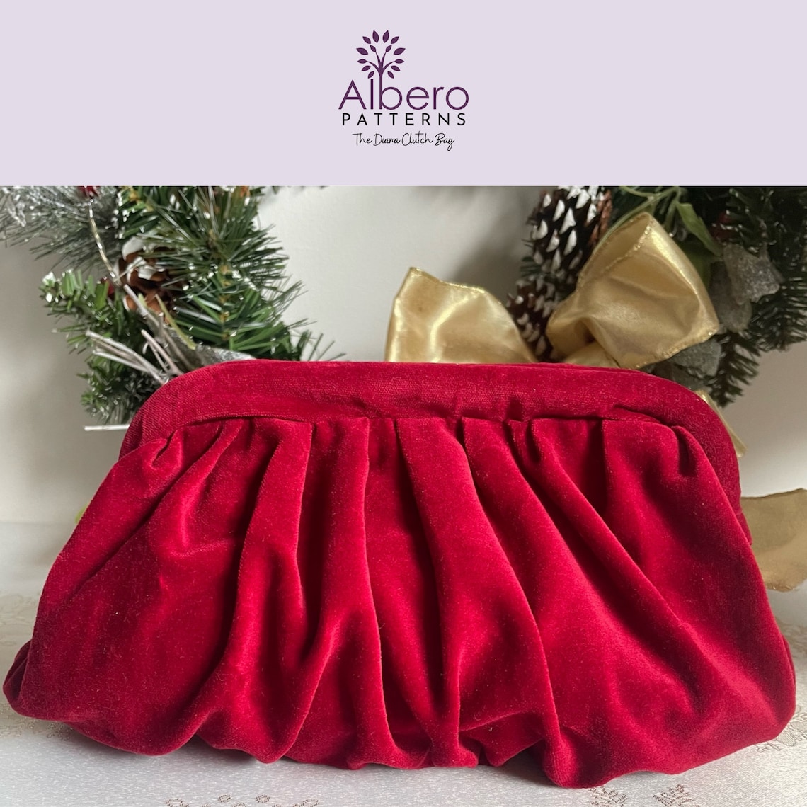 Diana Clutch Bag Sewing Pattern // NYE Bag Pattern, Evening Bag Pattern ...
