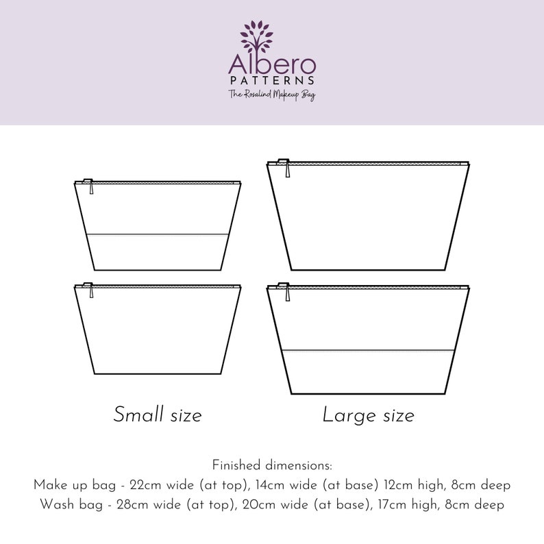 Makeup Bag Sewing Pattern // Makeup Bag Sewing Pattern, Wash Bag Pdf ...