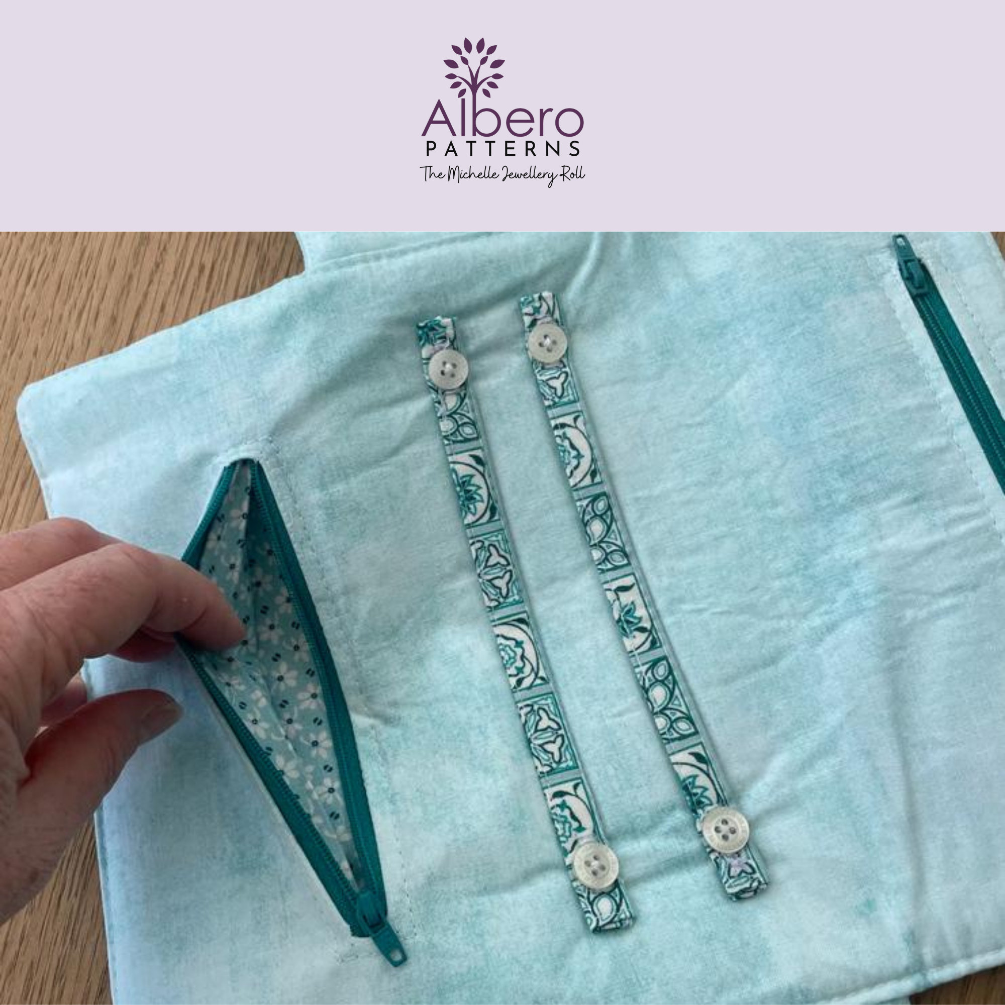 Michelle Jewellery Roll PDF Pattern // Jewellery Bag Sewing Pattern ...