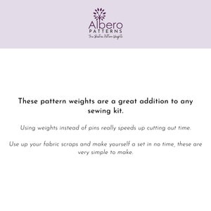 Beatrix Pattern Weights PDF Pattern and Instructions // PDF Sewing Pattern for Pattern Weights ...
