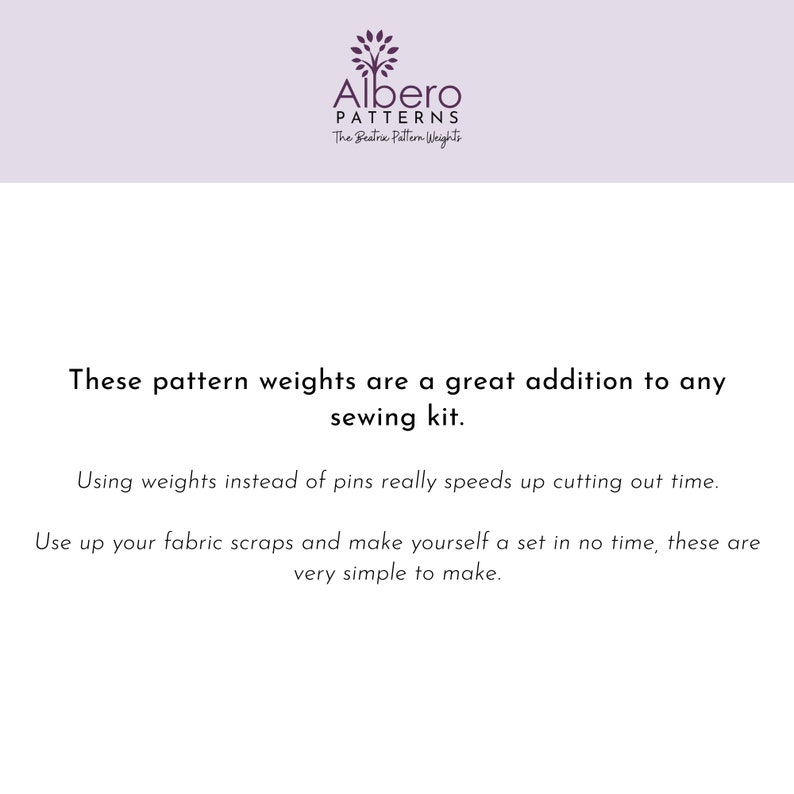 Beatrix Pattern Weights PDF Pattern and Instructions // PDF Sewing ...