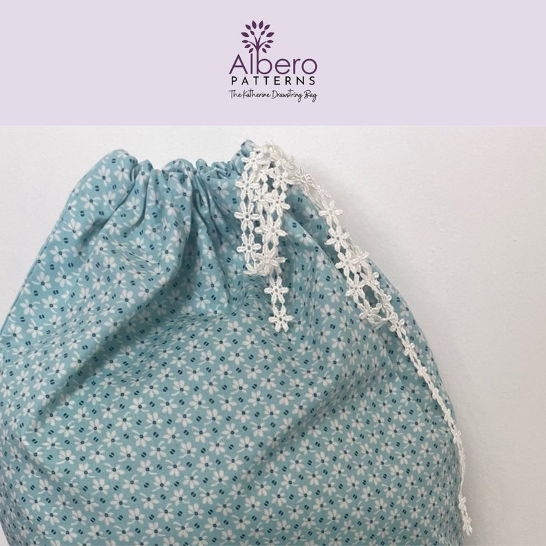 Katherine Drawstring Bag PDF Sewing Pattern // Easy Drawstring Pouch ...