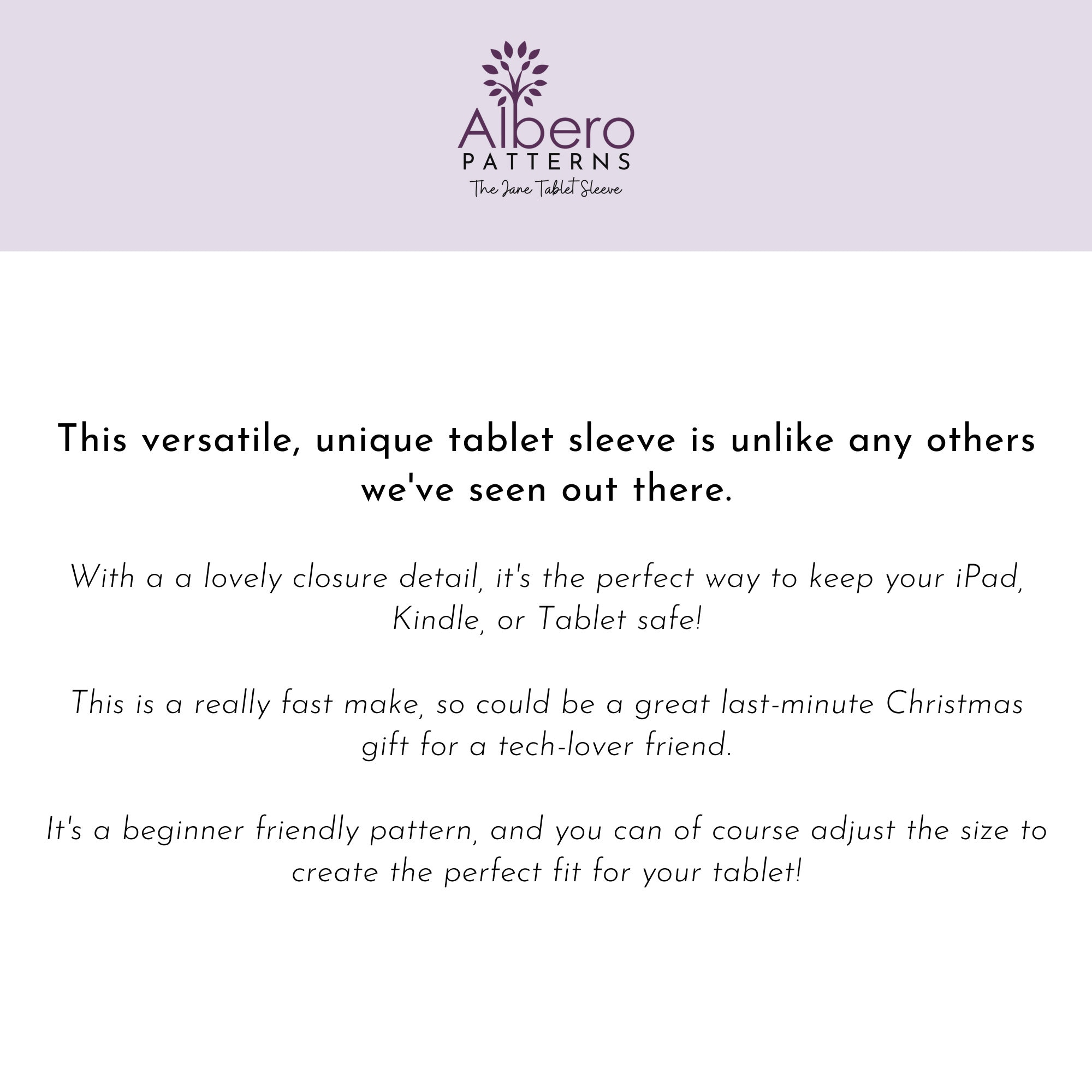 Jane Tablet Sleeve PDF Sewing Pattern // Simple and Easy Sewing Pattern ...