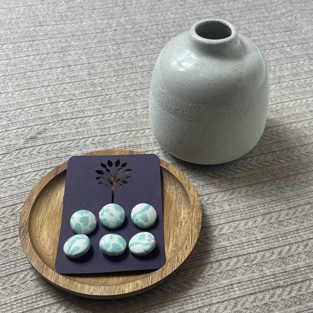 Liberty Buttons// Mint Green on White Handmade Stylish - Etsy UK