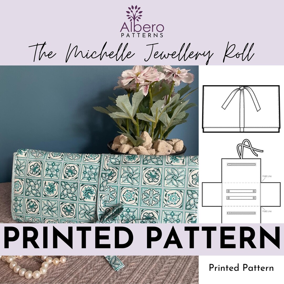 Michelle Jewellery Roll Sewing Pattern: Travel Jewelry Storage (printed ...