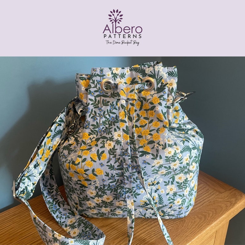 Patrón de costura en PDF para bolso tipo cubo Dima // Patrón de costura para bolso tipo cubo con ...