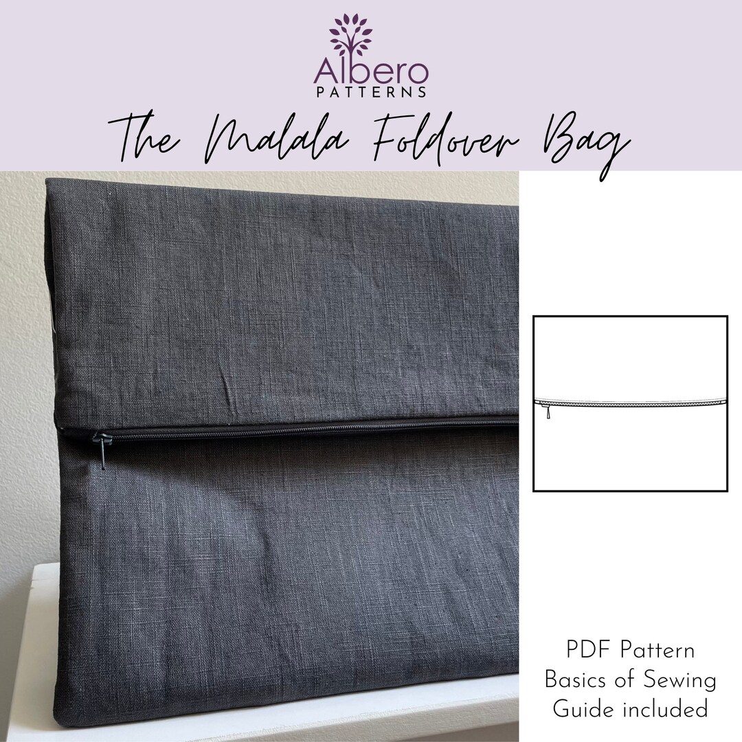 Malala Foldover Bag PDF Sewing Pattern // Sewing Pattern for Beginners ...