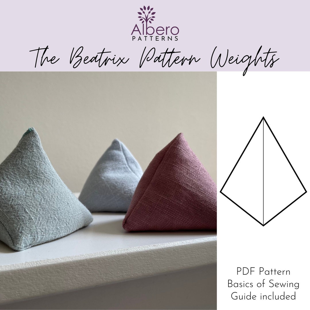 Beatrix Pattern Weights PDF Pattern and Instructions // PDF Sewing Pattern for Pattern Weights ...
