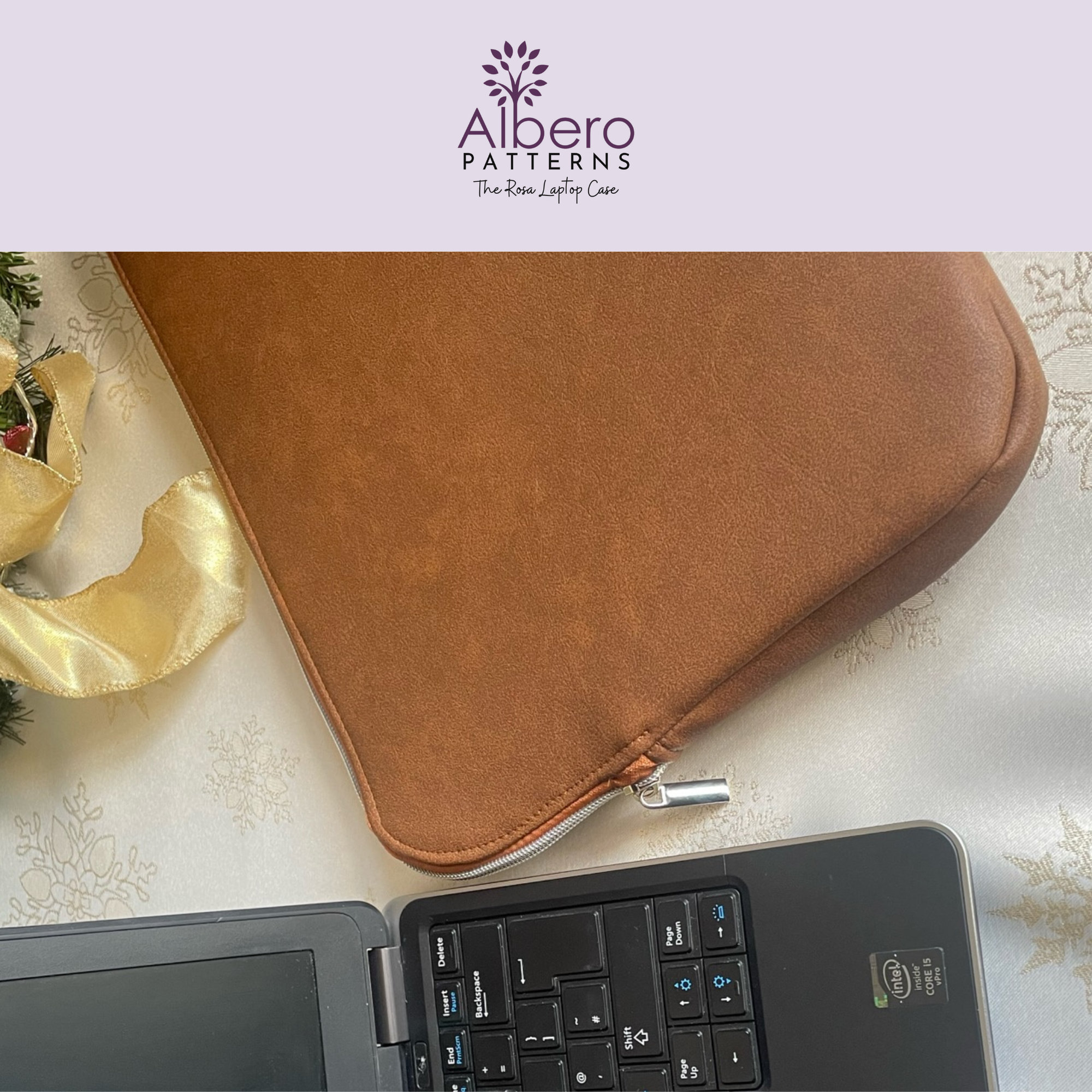 Rosa Laptop Case Sewing Pattern // DIY Laptop Sleeve With Zipper PDF ...