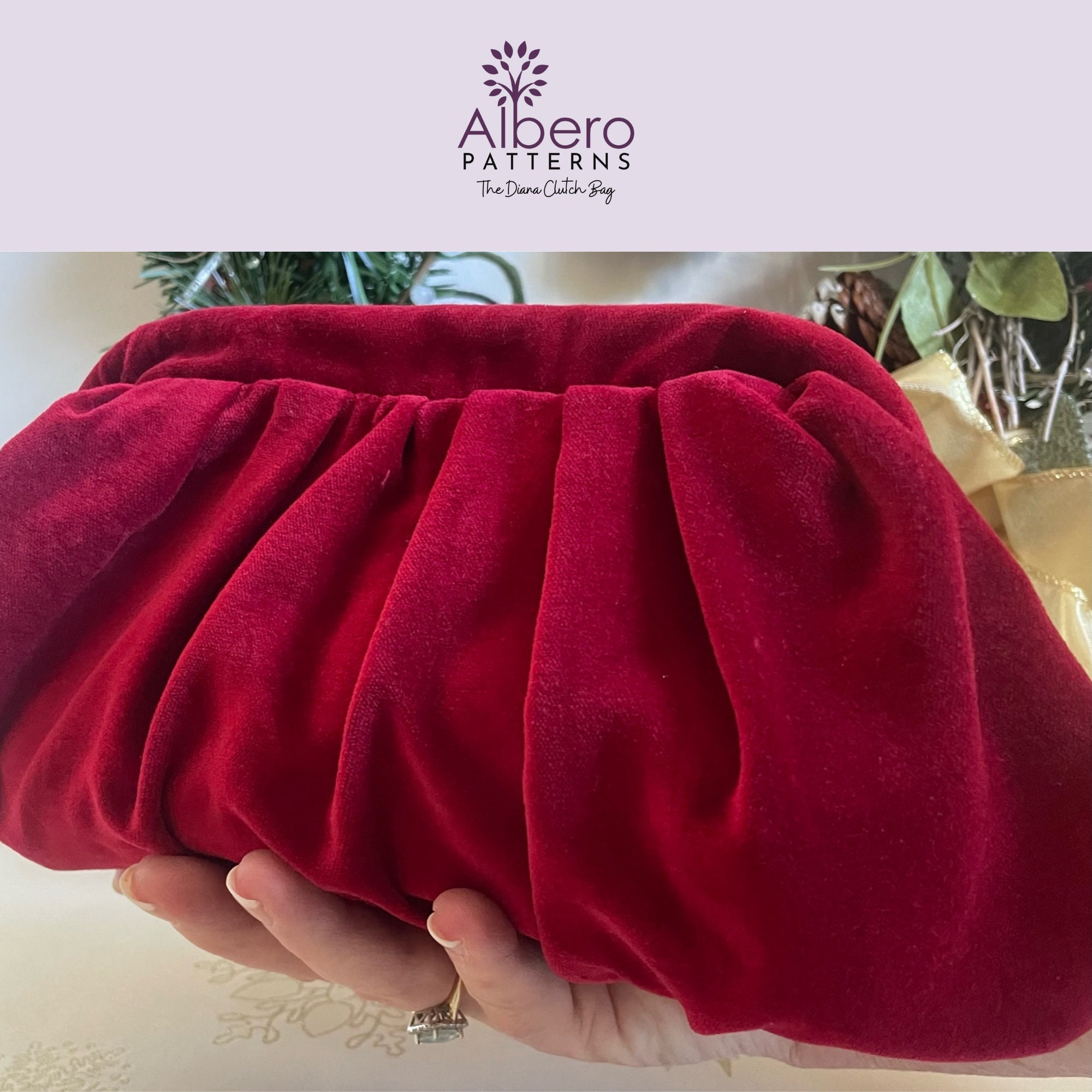 Diana Clutch Bag Sewing Pattern // NYE Bag Pattern, Evening Bag Pattern ...