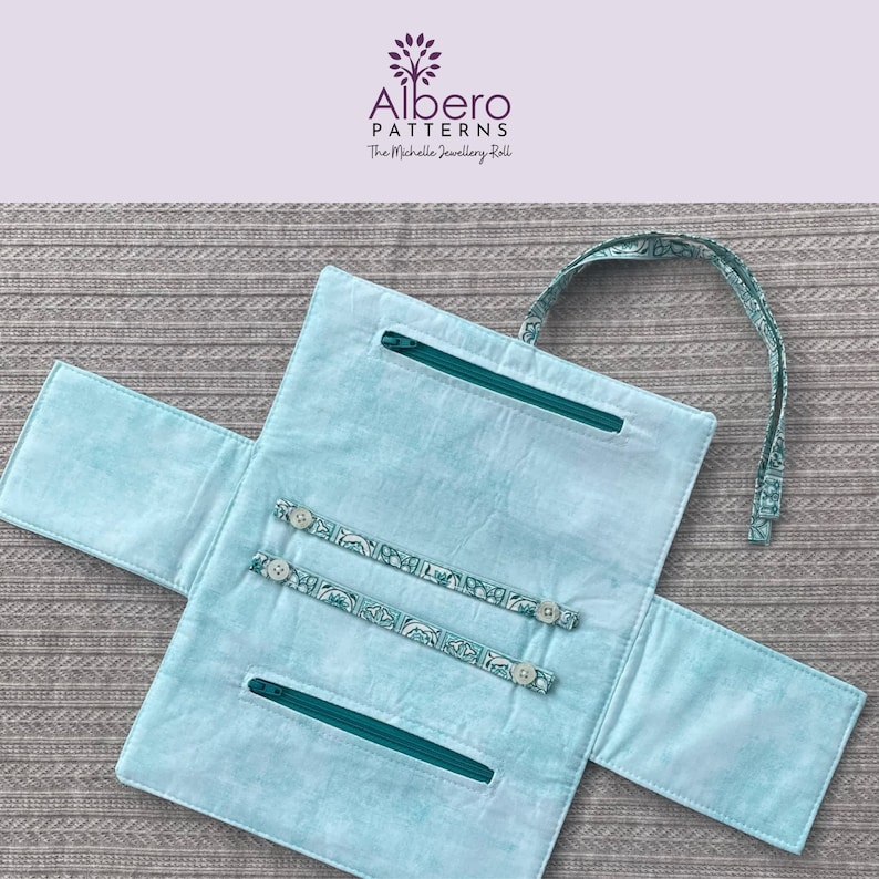 Michelle Jewellery Roll PDF Pattern // Jewellery Bag Sewing Pattern ...