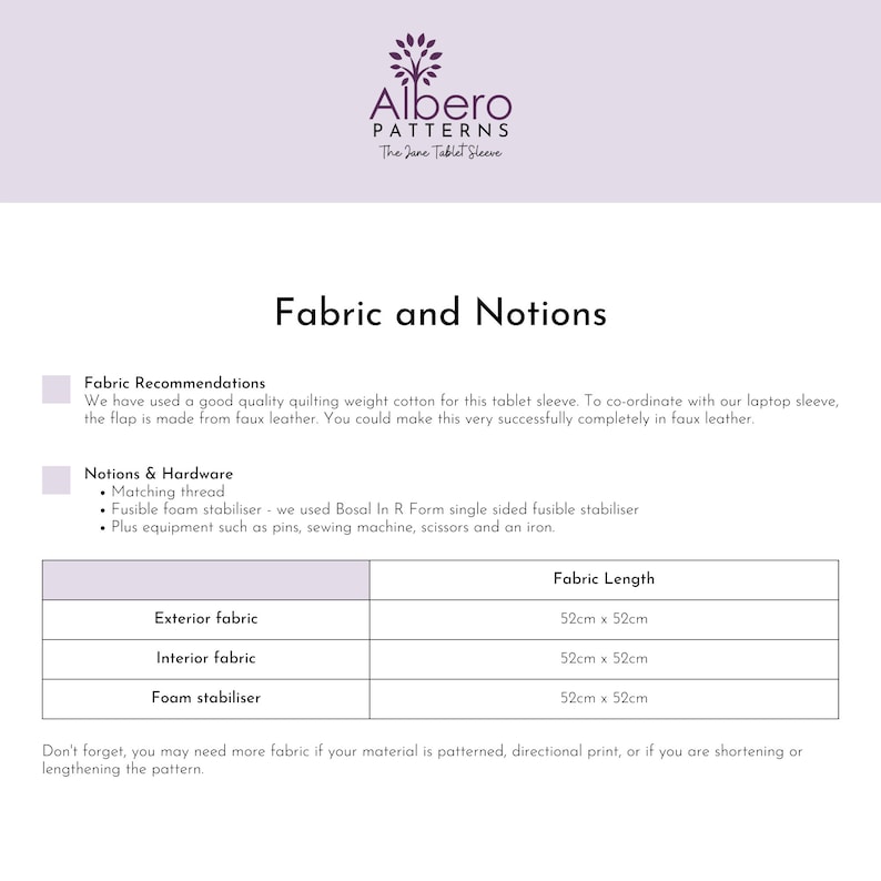 Jane Tablet Sleeve PDF Sewing Pattern // Simple and Easy Sewing Pattern ...