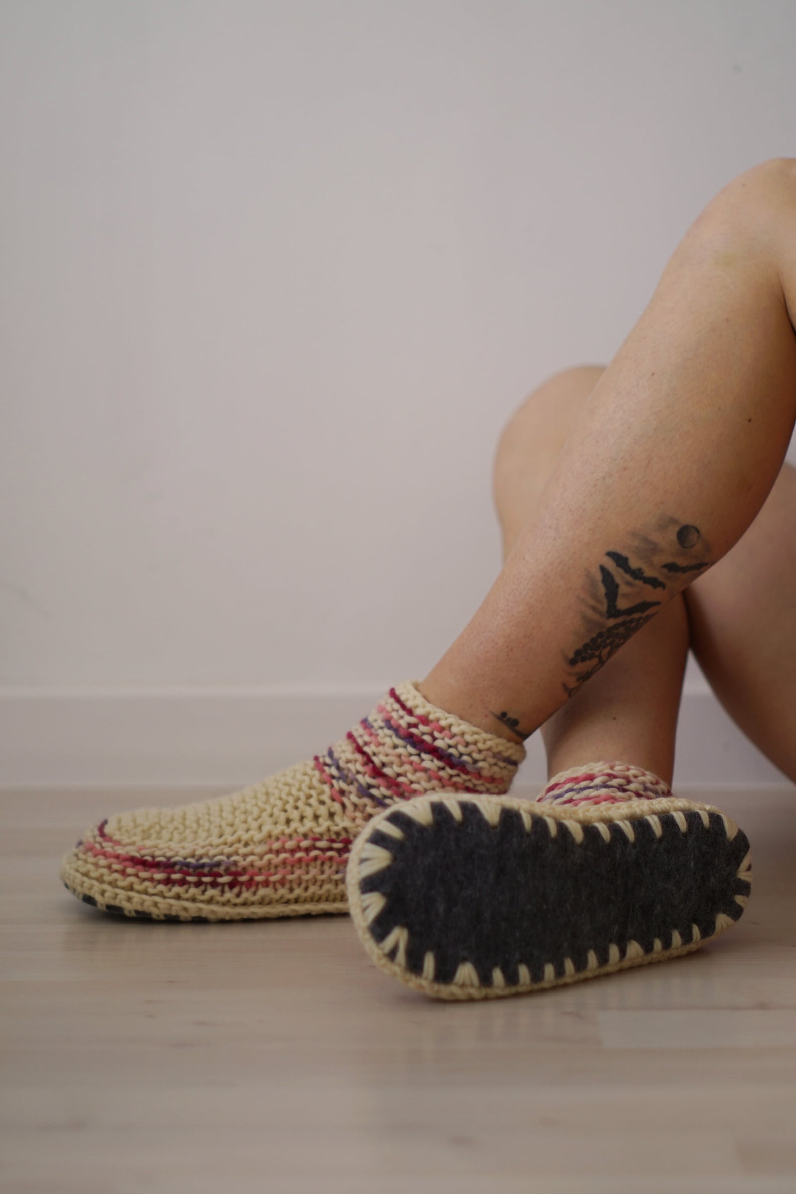 Knit Slippers Teacher Gift Wool Socks Handknit Slippers - Etsy