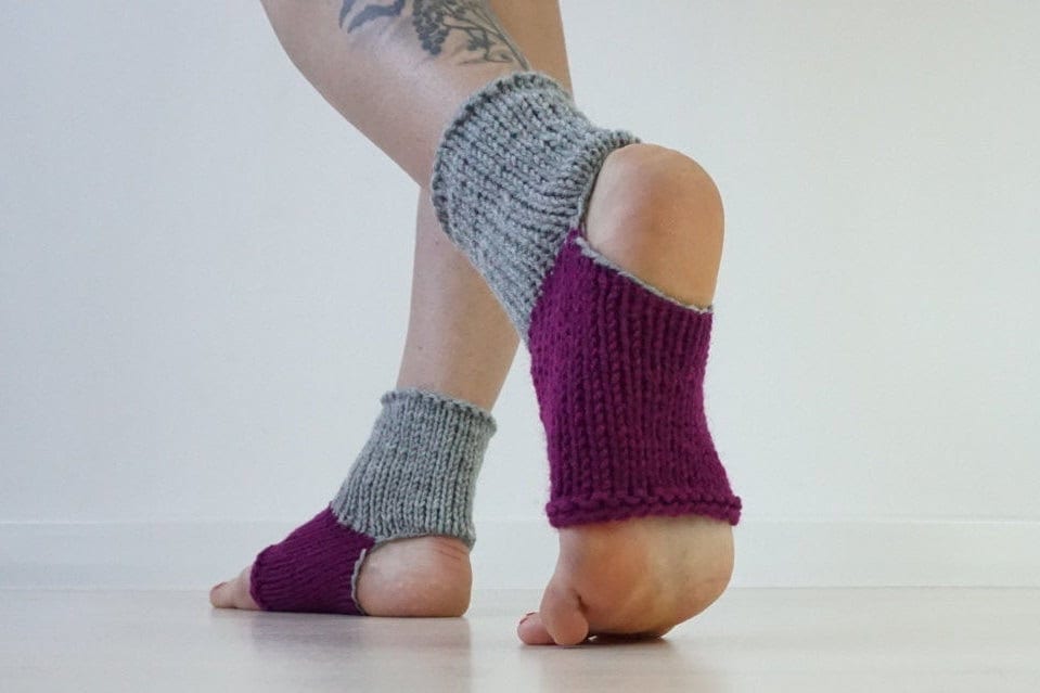 Flip Flop Socks Toeless Yoga Socks Knit Socks Color Block | Etsy