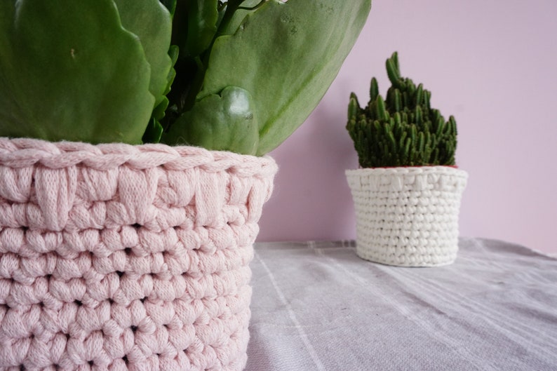 Crochet Planter Succulent Plant Pot Cover Hygge Home Decor | Etsy