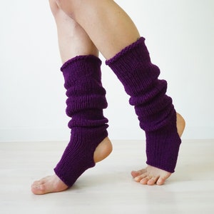 Knit Leg Warmers for Yoga, Slouch Socks, Knee High Socks, Yoga Socks ...