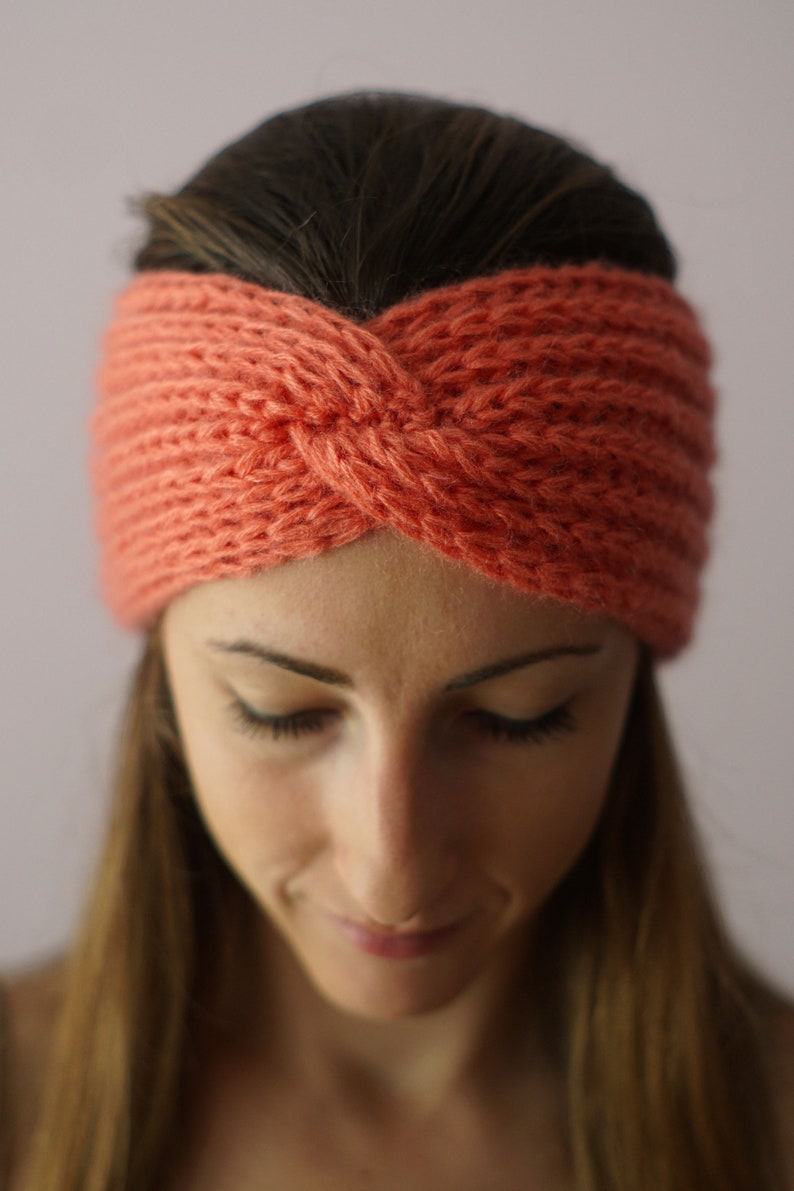 Knitted Headband Knit Hair Accessories Gray Mohair Headband | Etsy