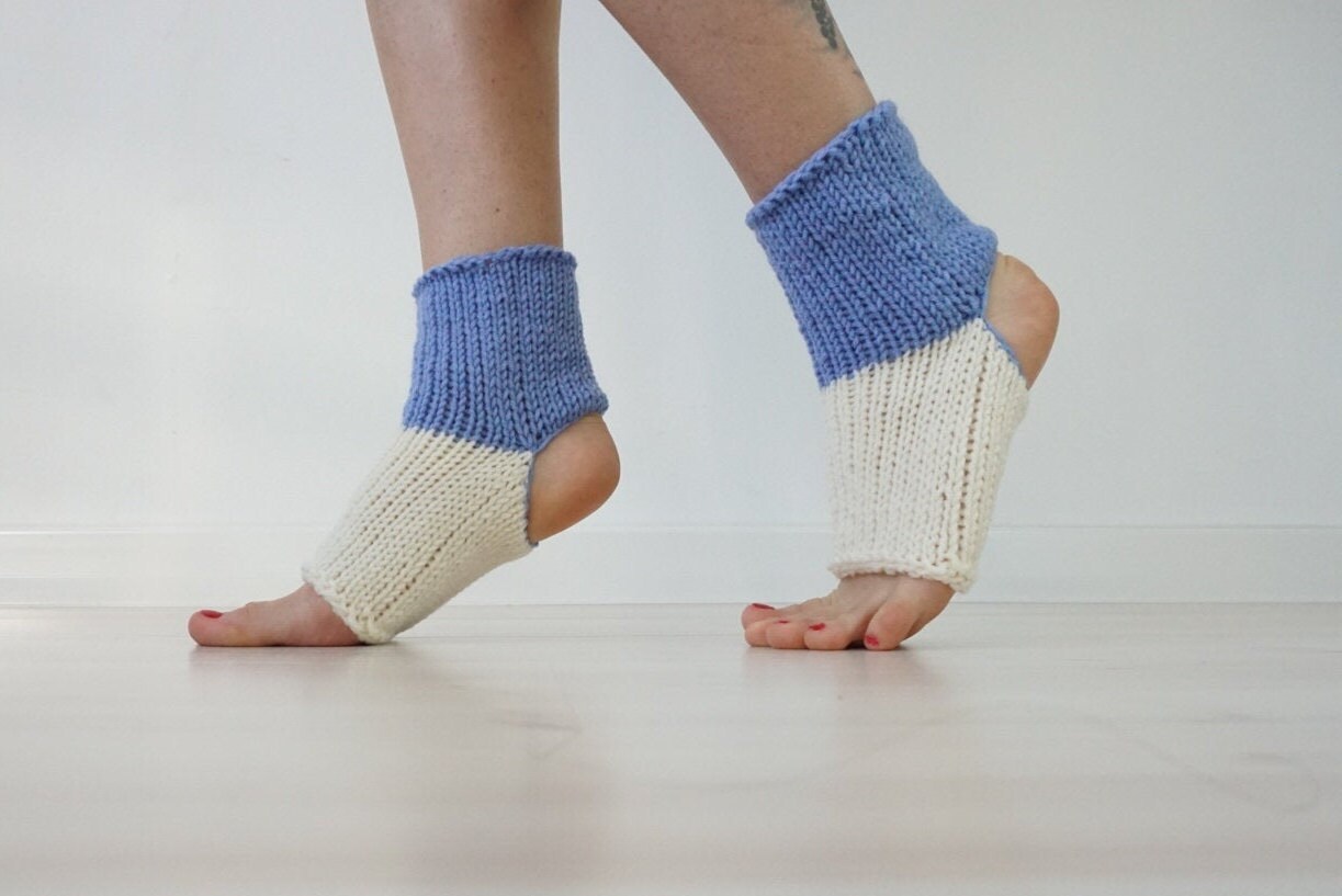 Flip Flop Socks Toeless Yoga Socks Knit Socks Color Block | Etsy