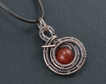 Wire wrapped pendant | Etsy