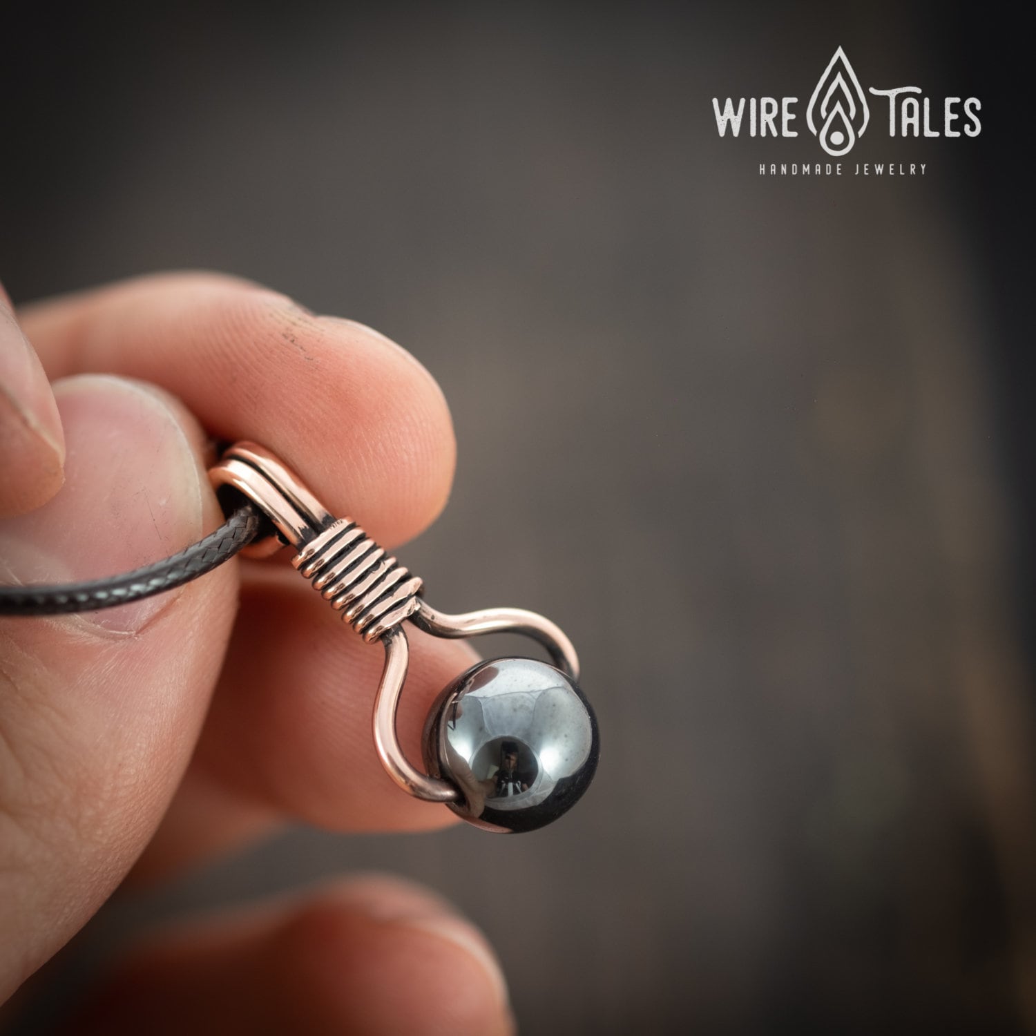 Hematite Protection Amulet Crystal mens Strength Necklace | Etsy