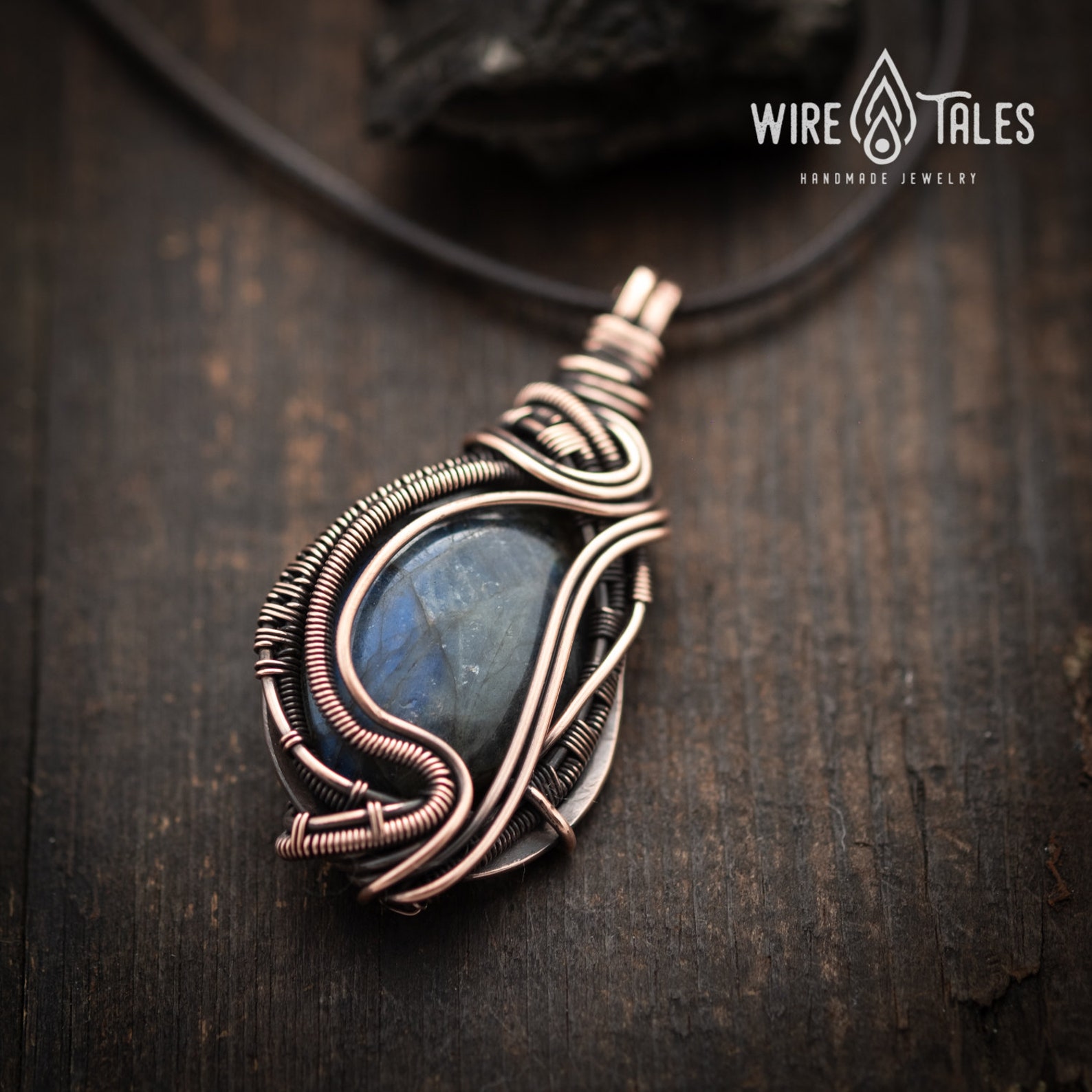 Wire Wrapped Labradorite Pendant Gift for Women Copper | Etsy UK