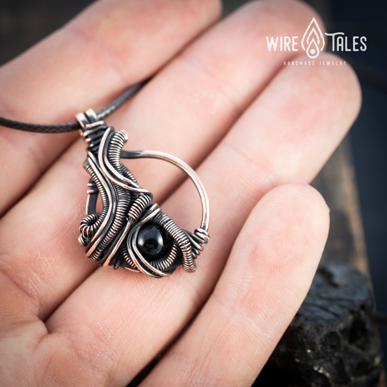 Unique Protection Amulet Onyx mens Necklace Gift for women | Etsy