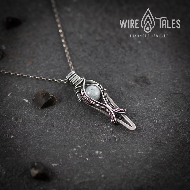 Wire Wrapped Aquamarine Calming Anxiety Relief Silver Pendant - Etsy