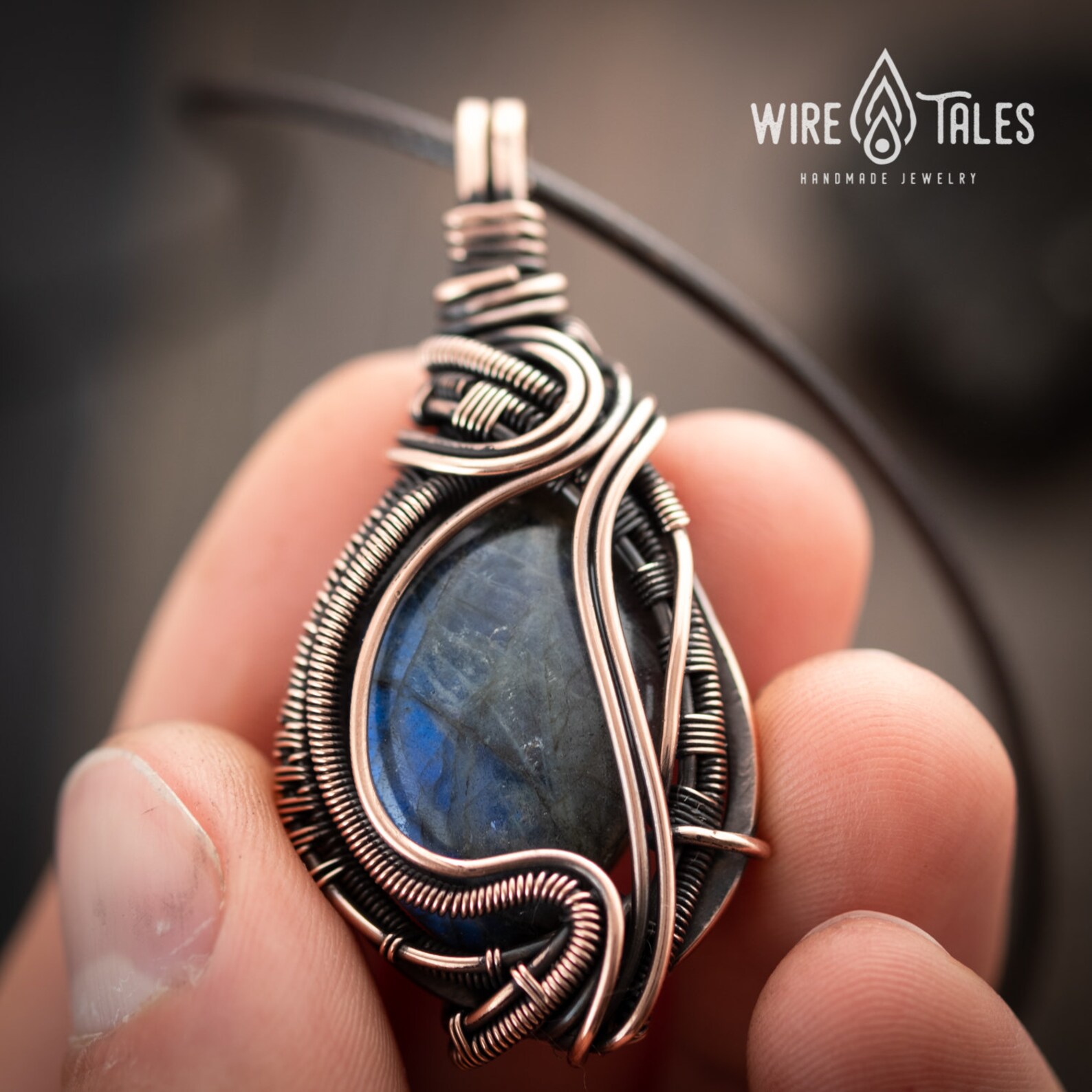 Wire Wrapped Labradorite Pendant Gift for Women Copper | Etsy UK