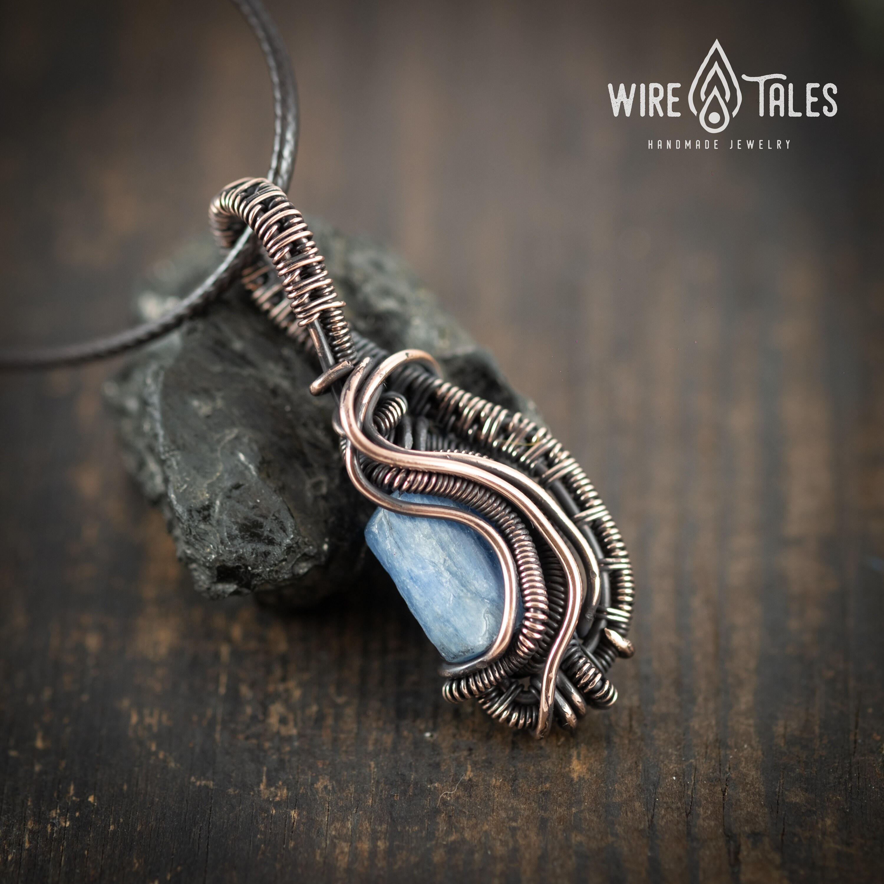 Wire wrapped Kyanite Pendant Unique gift Crystal pendant | Etsy