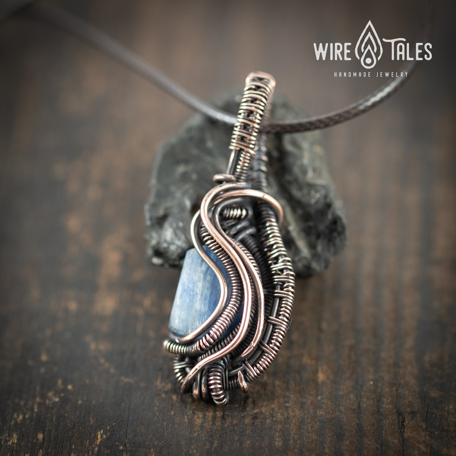 Wire wrapped Kyanite Pendant Unique gift Crystal pendant | Etsy