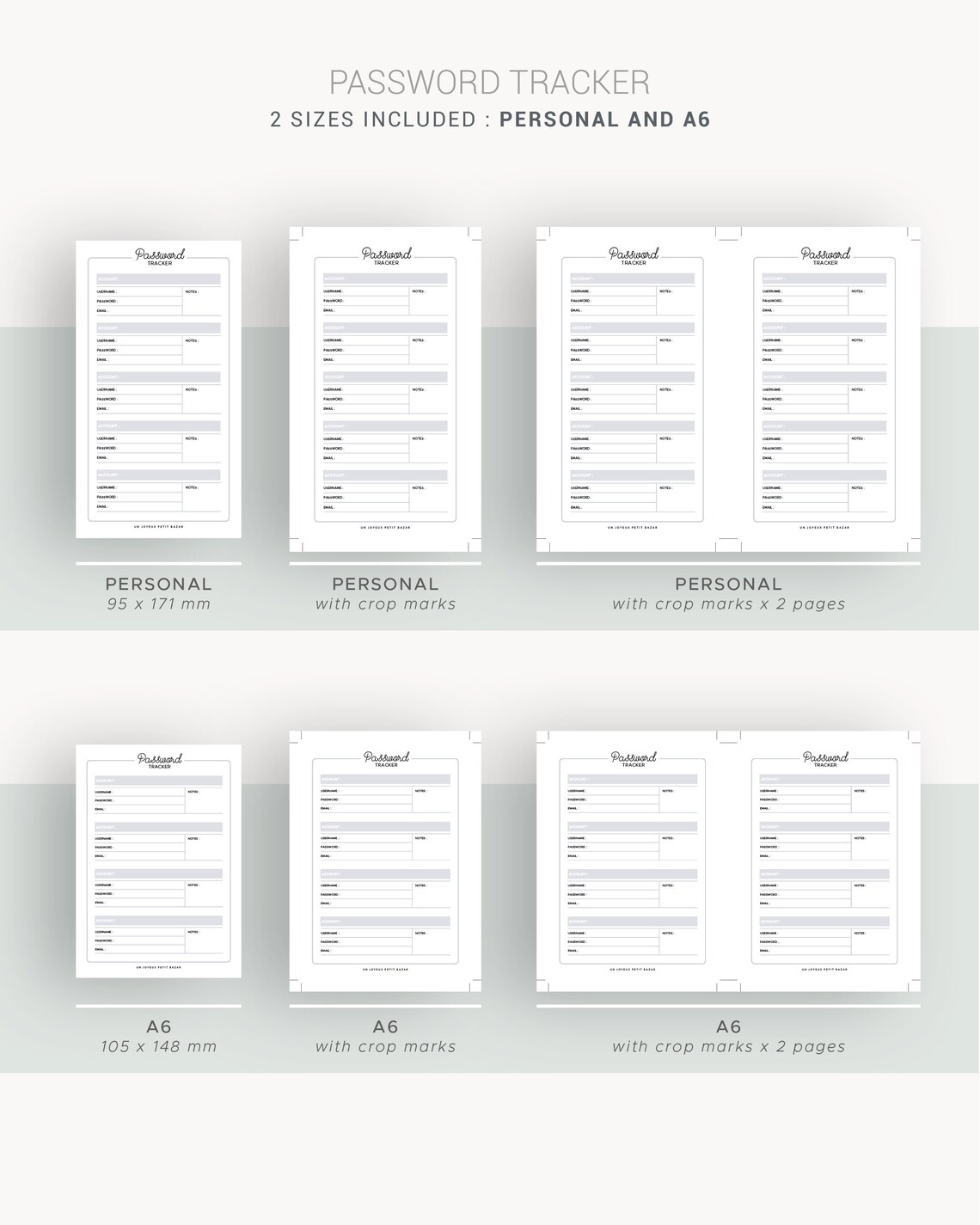Password Tracker, Account Information Tracker, Pass Code Organizer ...