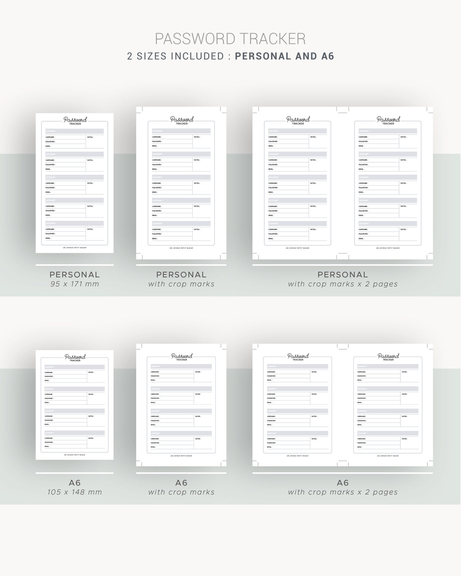 Password Tracker, Account Information Tracker, Pass Code Organizer ...