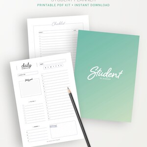 STUDENT PLANNER / Printable / Homework Planner, School, Lesson Planner ...