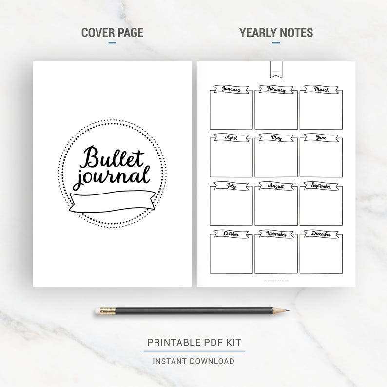 Illustrated Printable Pages for Planner, Undated Calendars, Weekly and ...